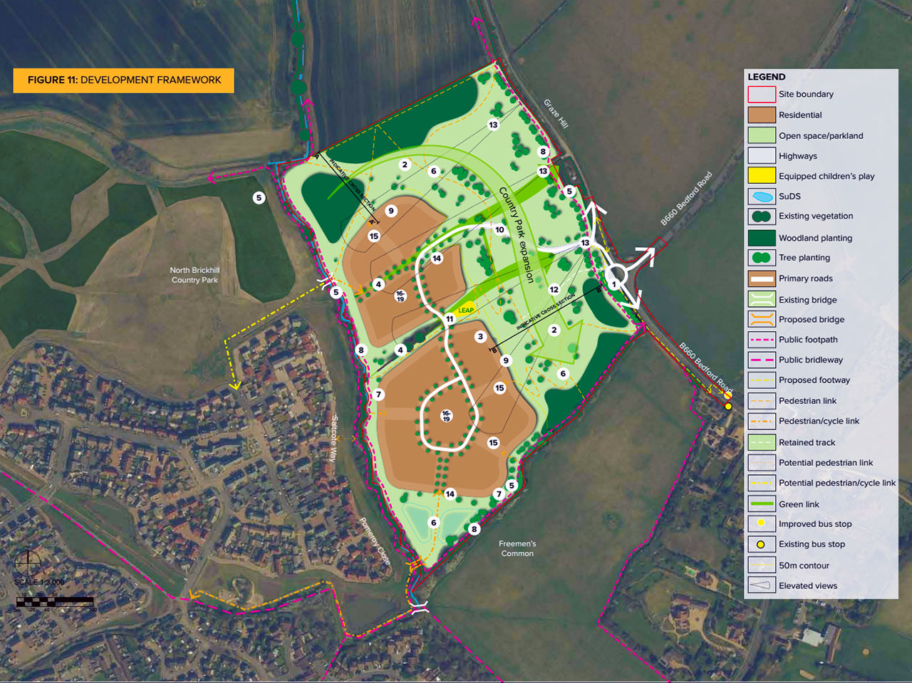 Ravensden Park to Woodlands Park connections – Brickhill Parish Council
